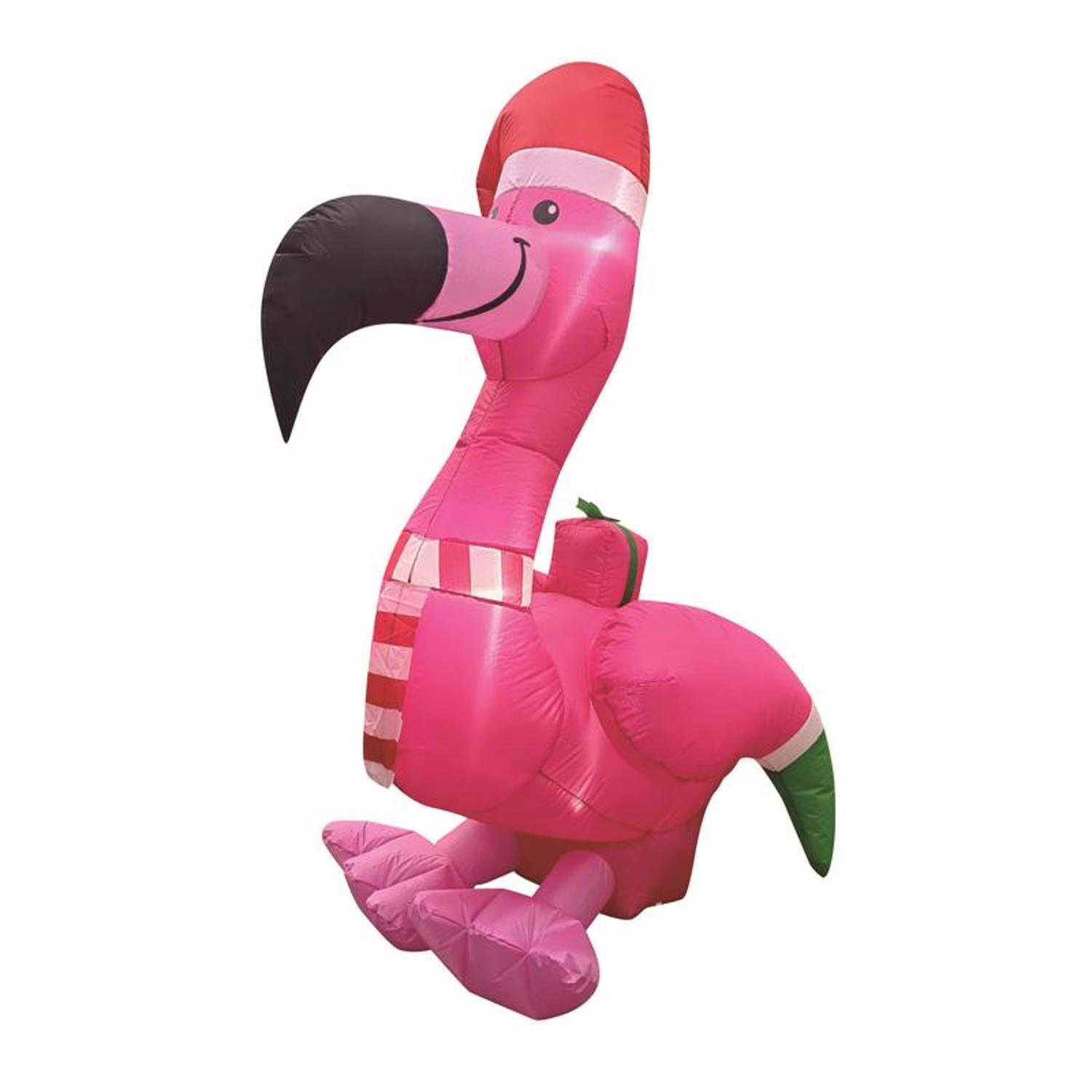 The Holiday Aisle® Holiday Flamingo 5 ft. Inflatable | Wayfair