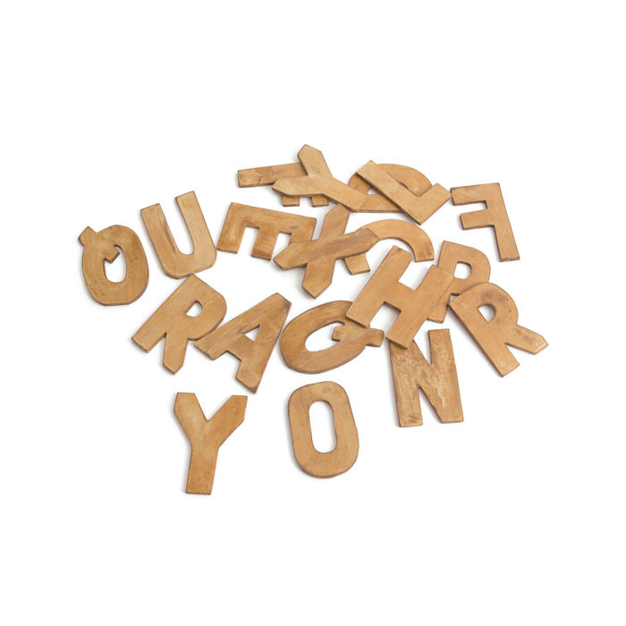 Harriet Bee 26 Piece Natural Wood Alphabet Letter Block Set & Reviews ...
