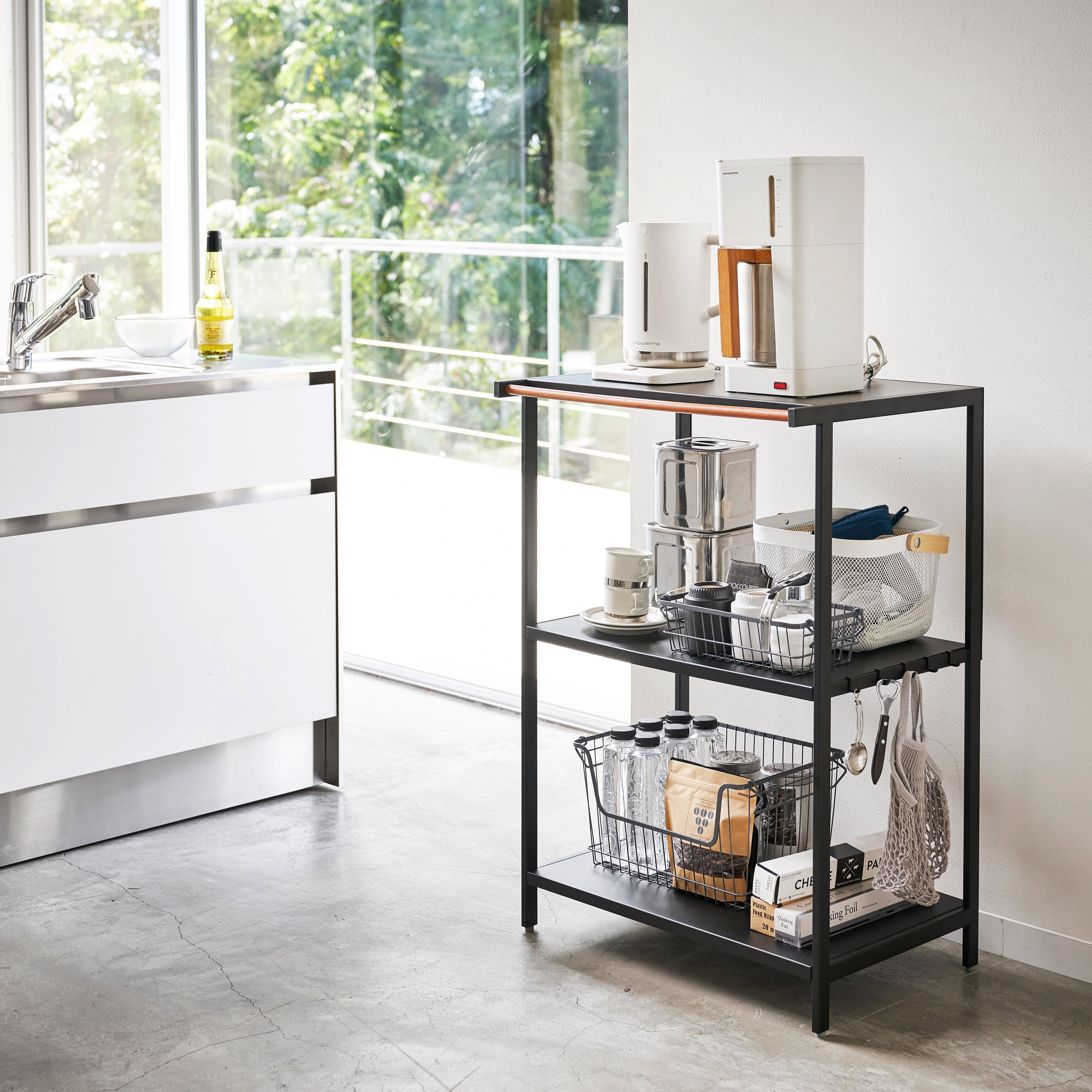 Yamazaki Home 3-Tiered Storage Rack - Kitchen Shelf Organizer, Short ...