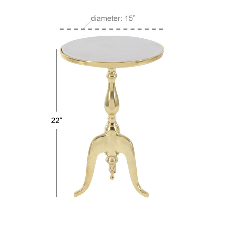 Mercer41 Tenbury Marble Pedestal End Table & Reviews | Wayfair