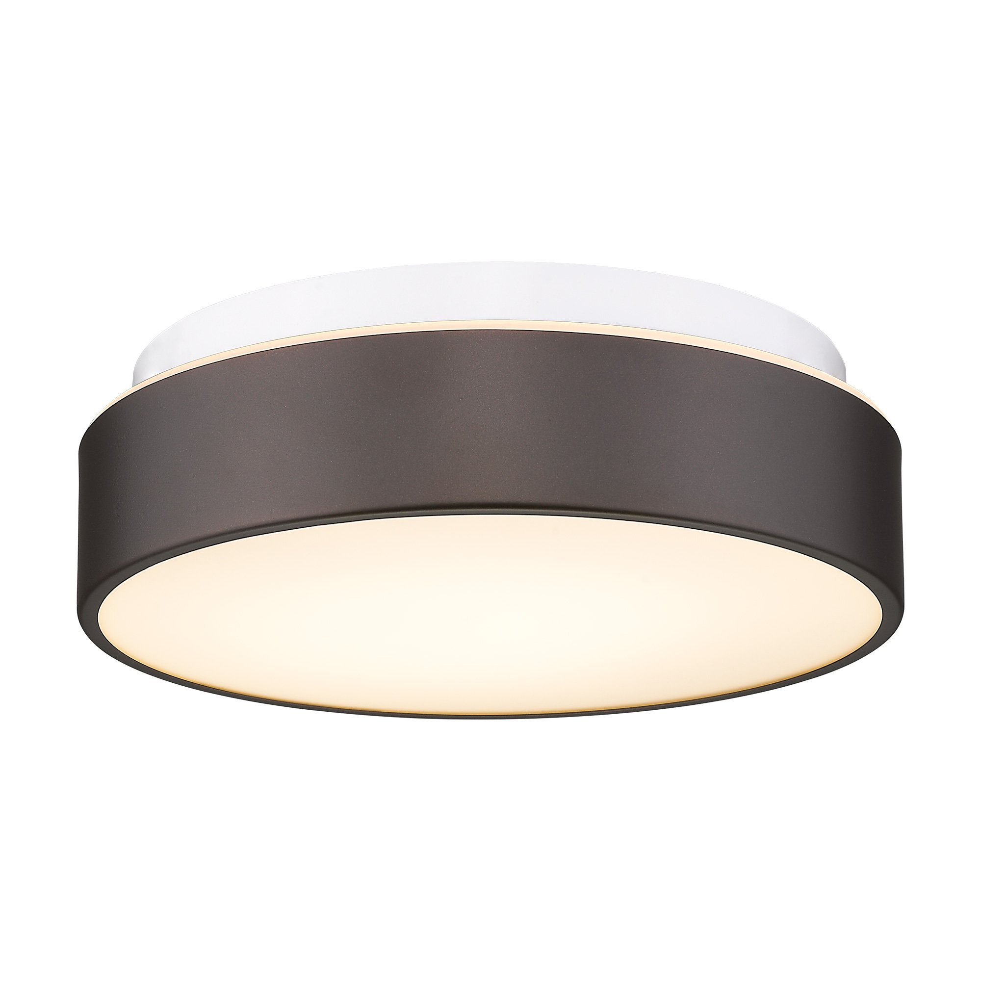 Ebern Designs 12 Inch Simple Drum Flush Mount | Wayfair