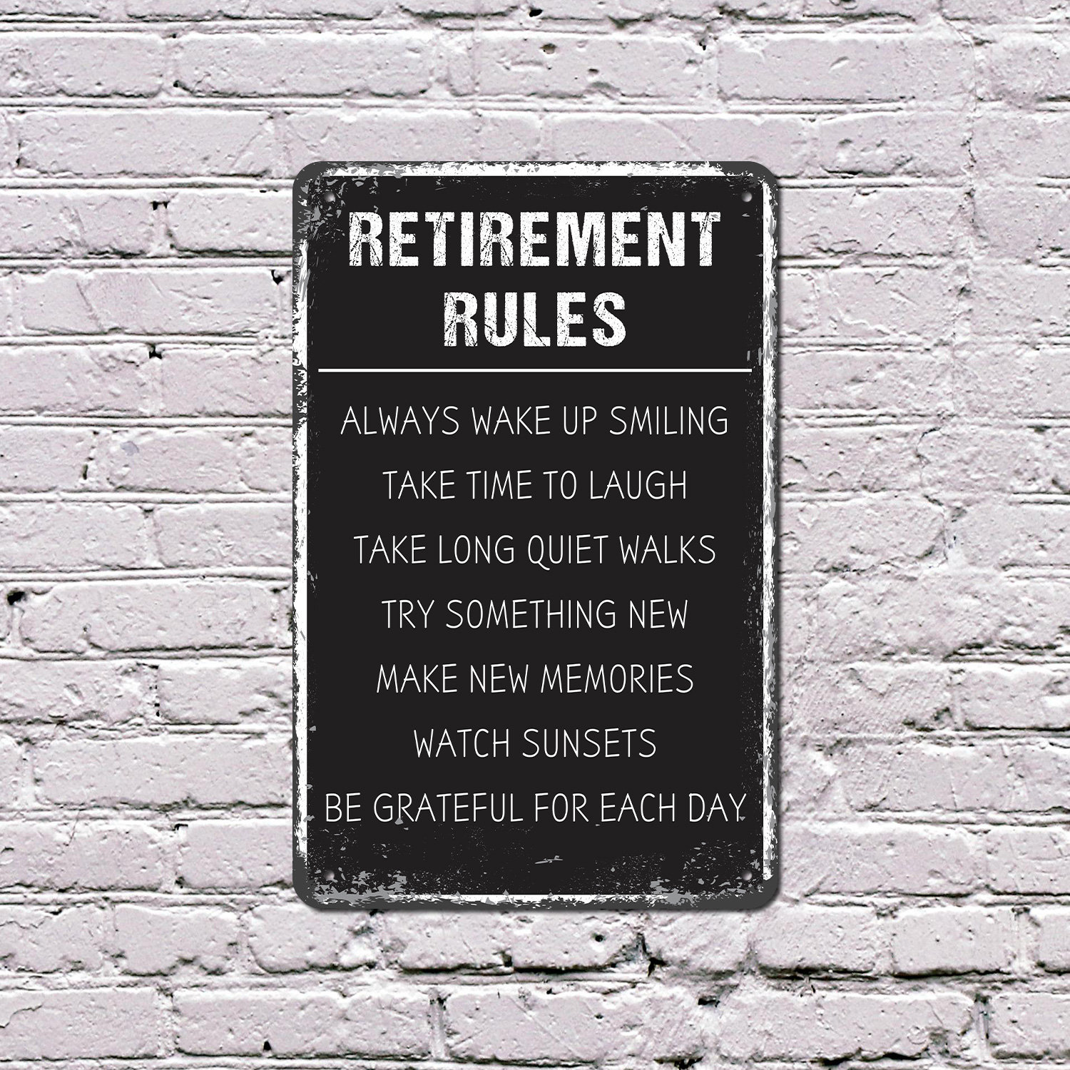 SignMission Retirement Rules (2 Pack) 8 Inch x 12 Inch Plastic Sign ...