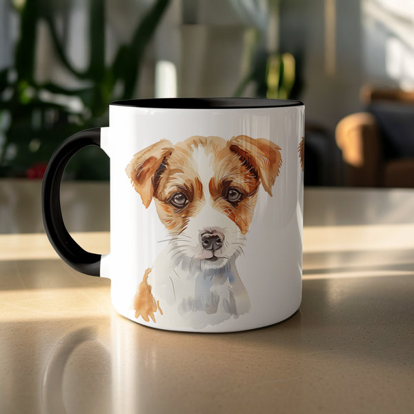 East Urban Home Set of 4 – 11oz Watercolour German Shepherd Design ...