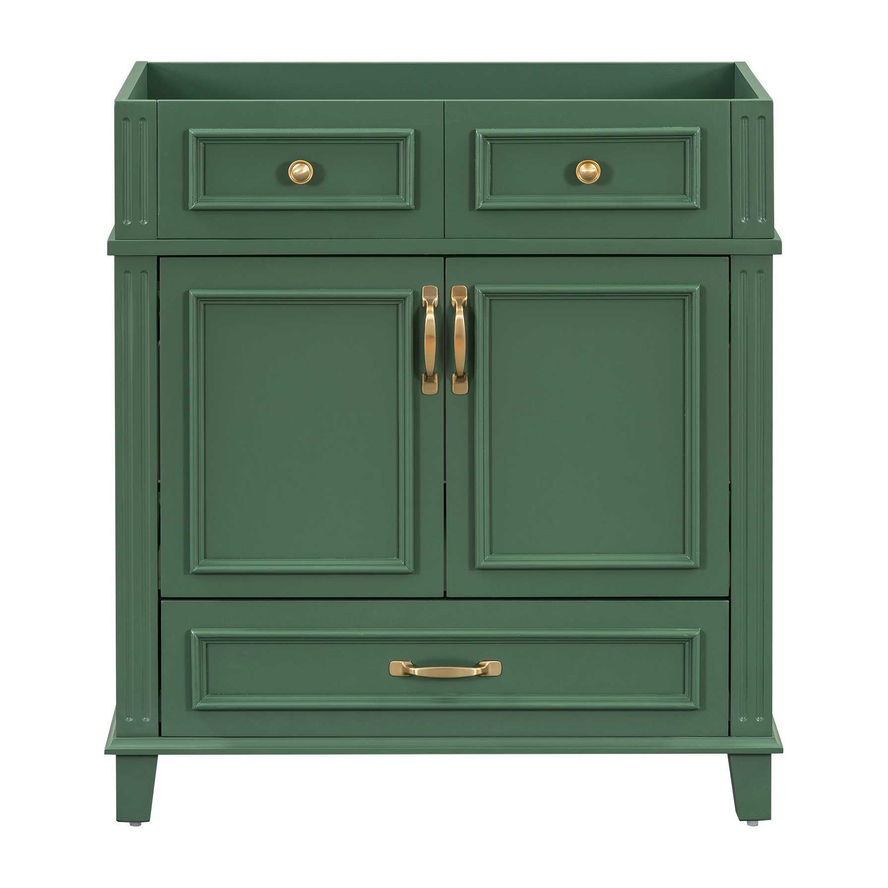 Red Barrel Studio® Solid Wood & Bathroom Vanity, Retro Style, , Ample ...