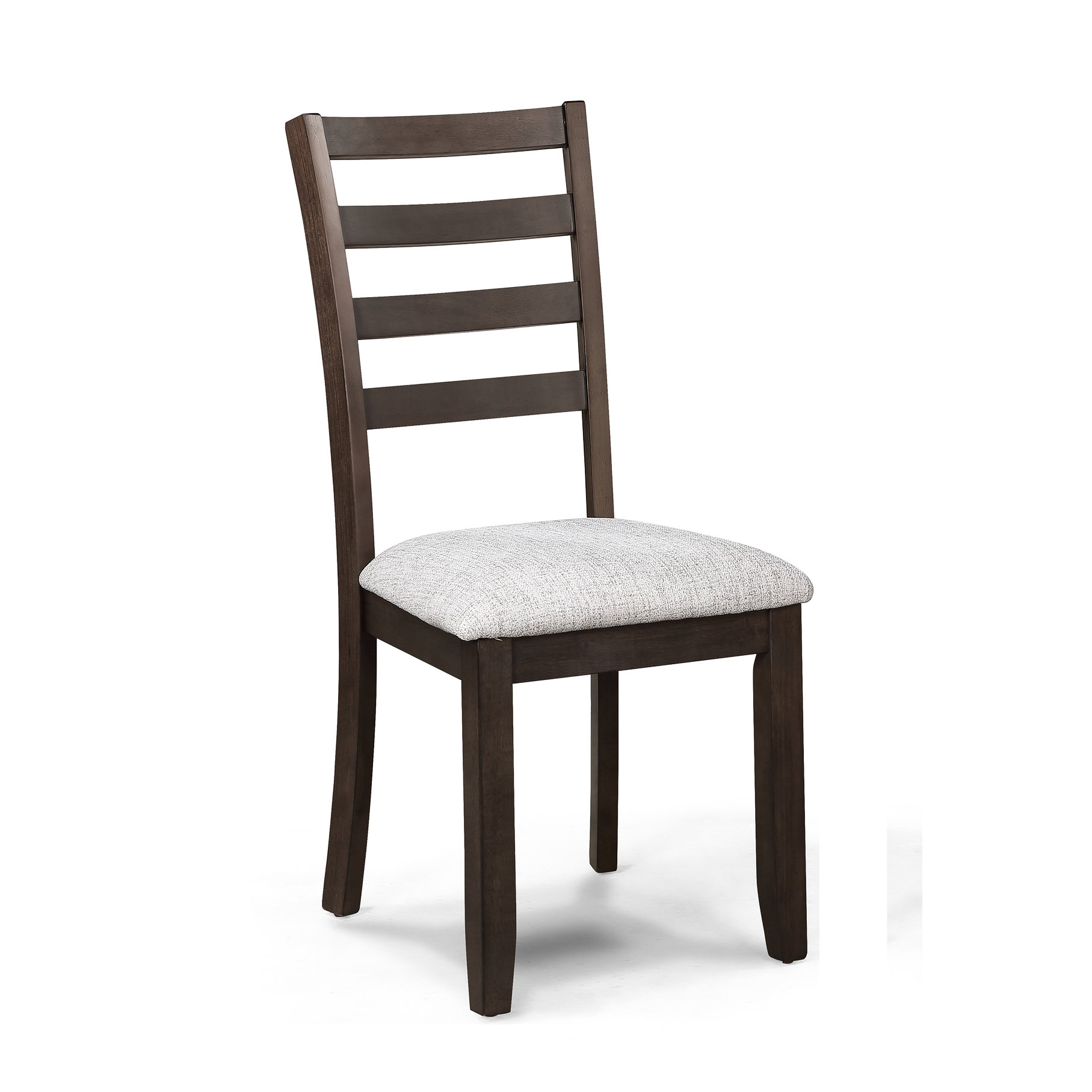One Allium Way 2pc - Back Contemporary Dining Chairs With Grey Fabric ...