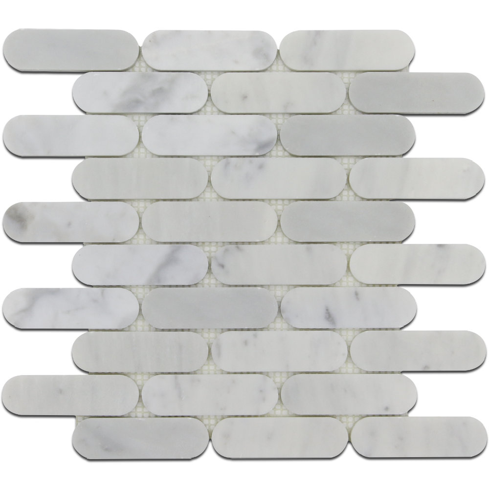 Cordelio Eclipse Marble Mosaic Subway Tile | Wayfair