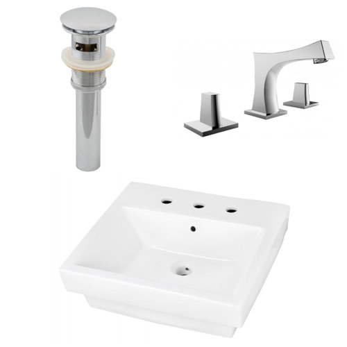 Plumbing N Parts Lavabo de salle de bain vasque rectangulaire en ...