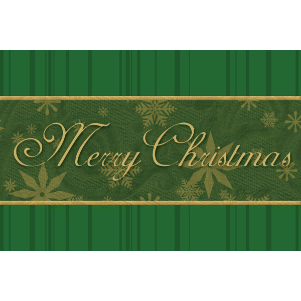 The Seasonal Aisle Merry Xmass Ribbon - Wrapped Canvas Art Prints ...