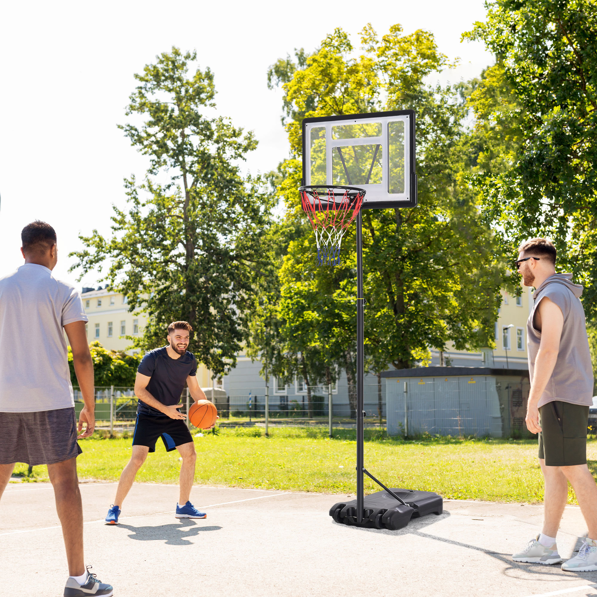 Soozier Basketball Stand and Hoop Backboard with Wheels - Wayfair Canada