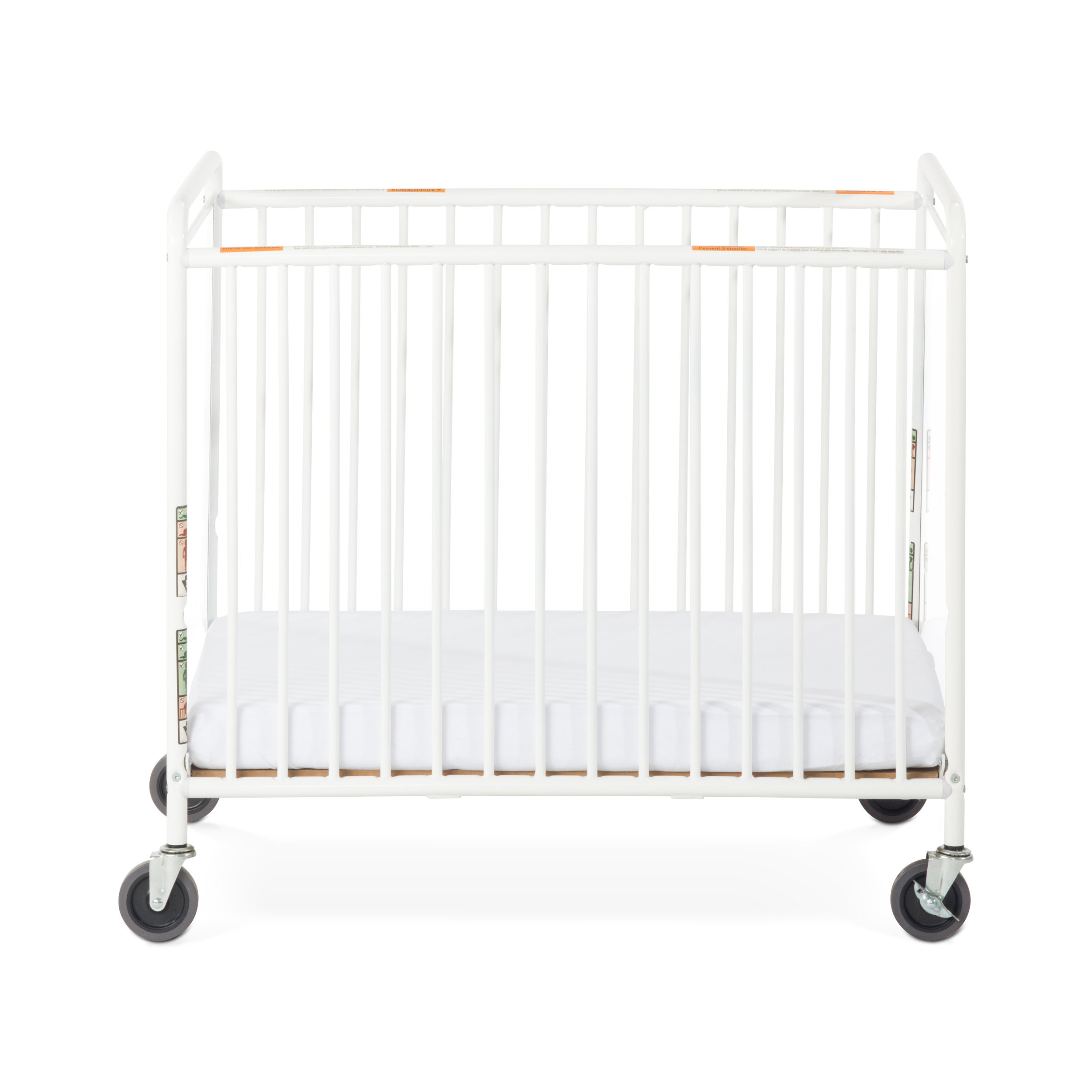Foundations Chelsea Euro Clearview Metal Evacuation Crib, Mini Portable ...