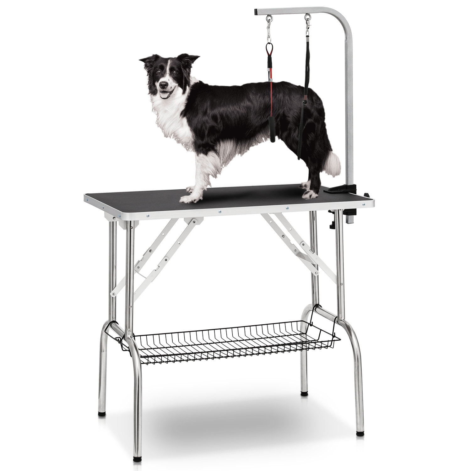 MoNiBloom Foldable Dog Grooming Table, Adjustable Height Pet Cat Drying ...