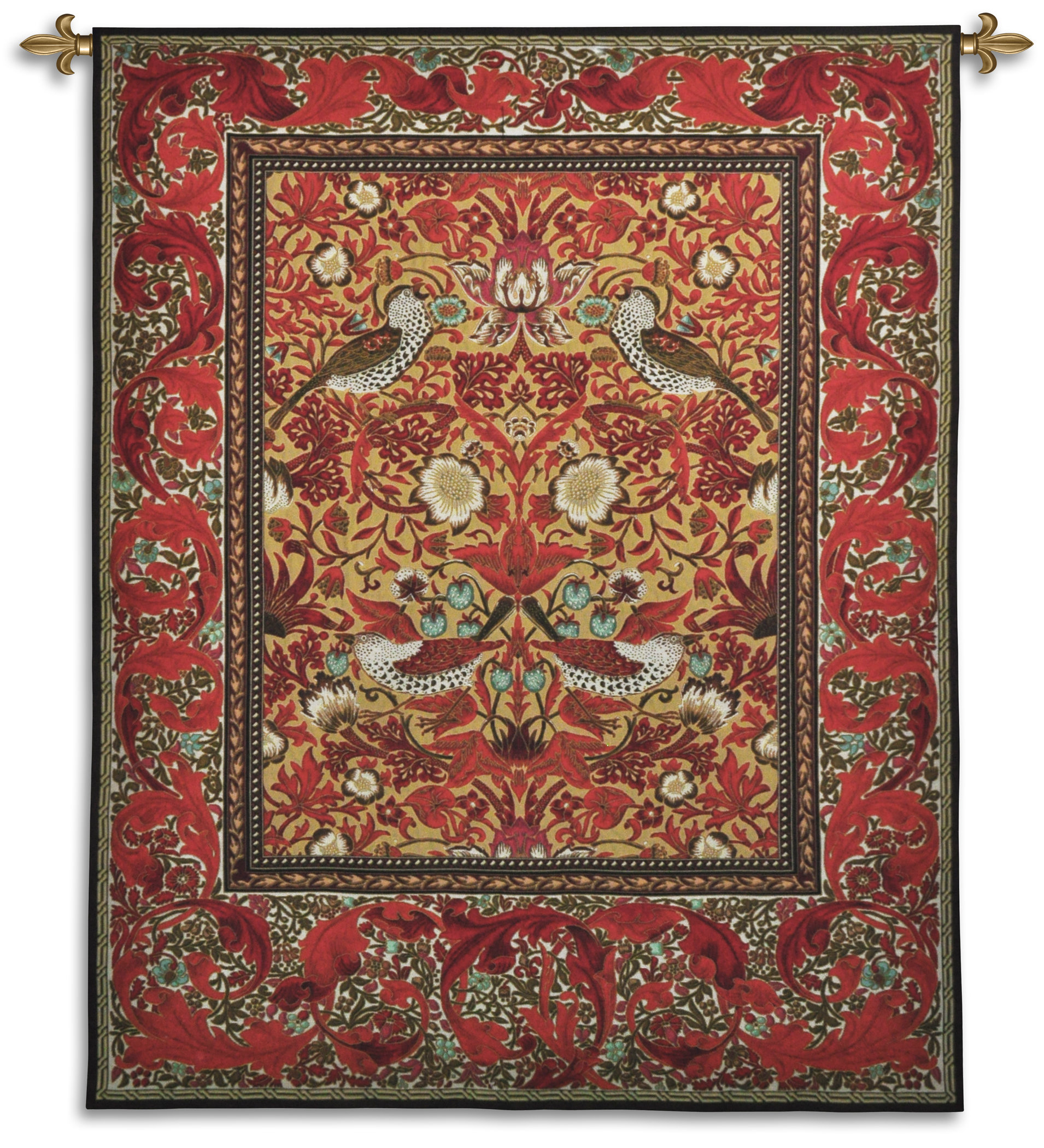 Fine Art Tapestries Strawberry Thief Decor by William Morris Tapestry ...