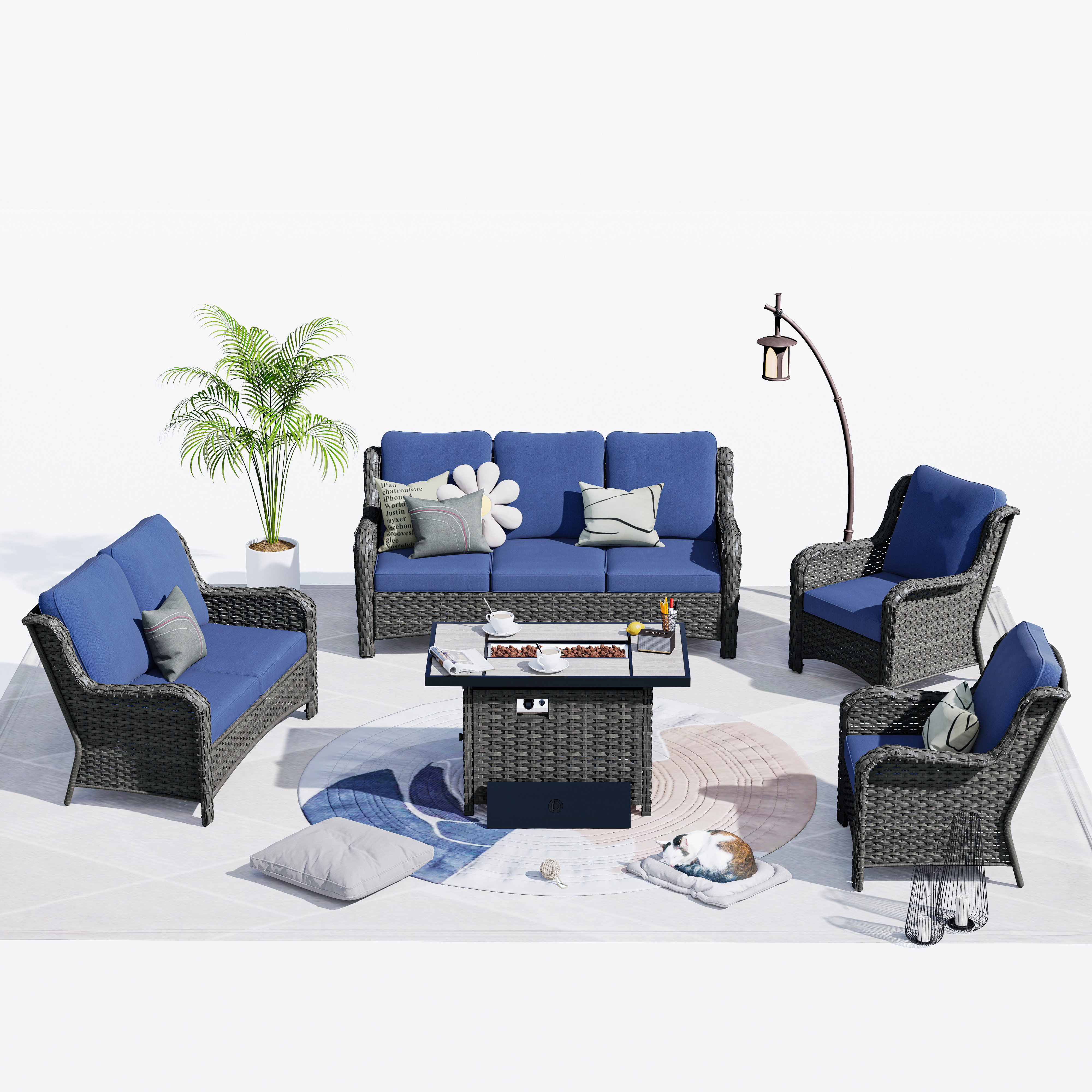 Red Barrel Studio Tyshonna 5 - Person Seating Group with Cushions ...