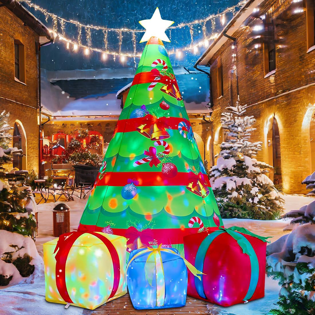 The Holiday Aisle® Christmas Inflatable 7 Ft Outdoor Christmas Tree ...