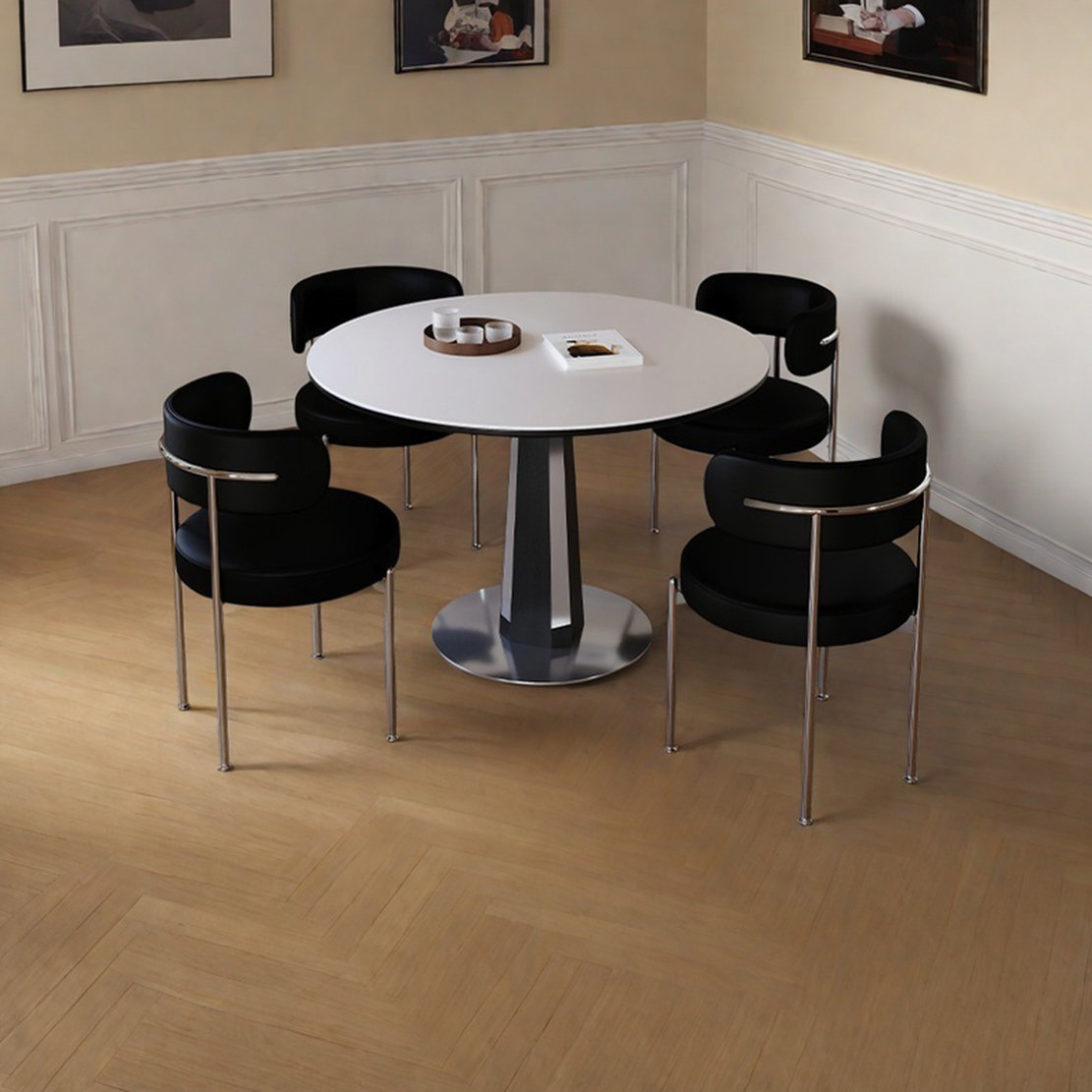 Sleek Surface Designs Modern Simple Round Dining Table - Wayfair Canada