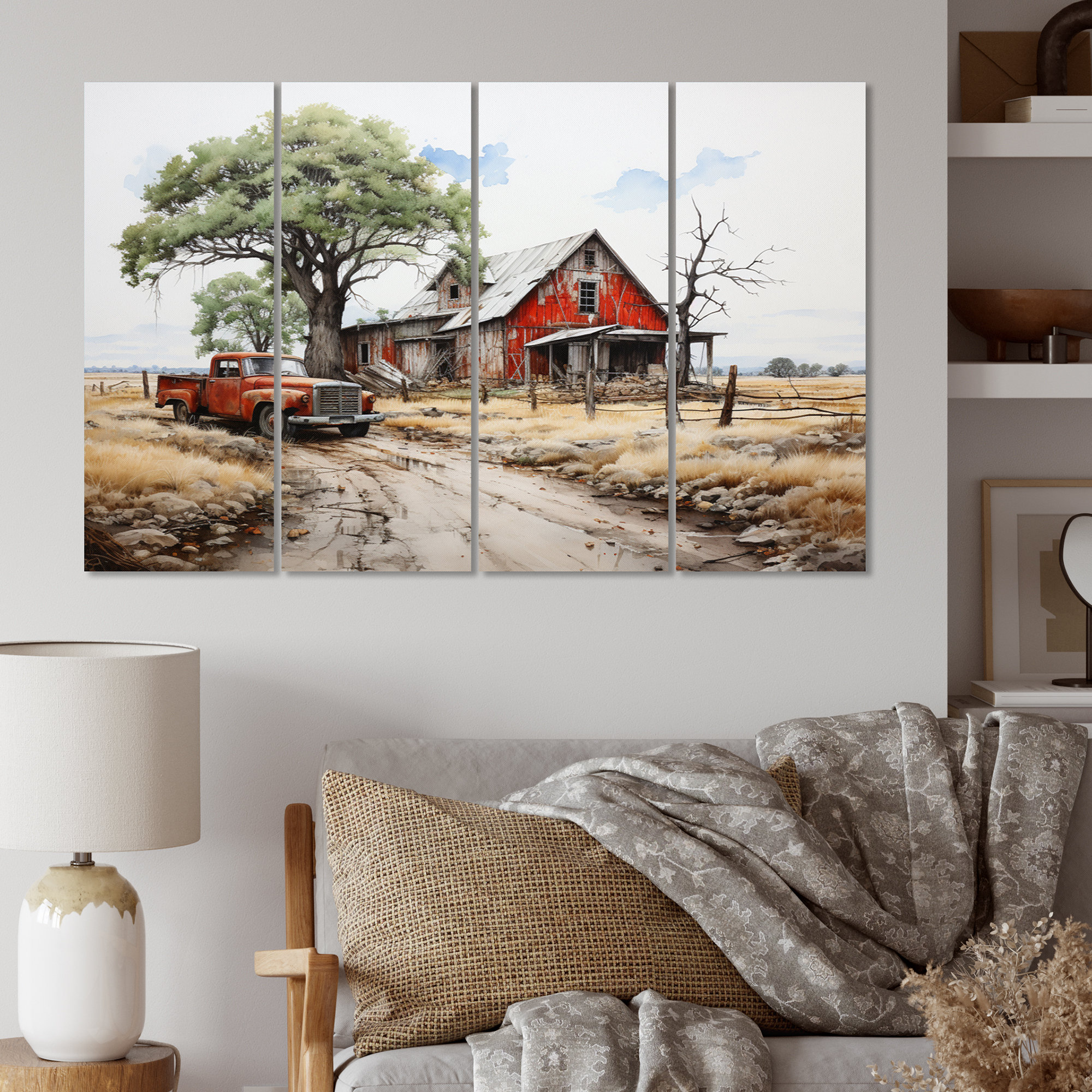 Design Art Farmhouse Homestead Legacy - Farmhouse Wall Art Print - 4 ...