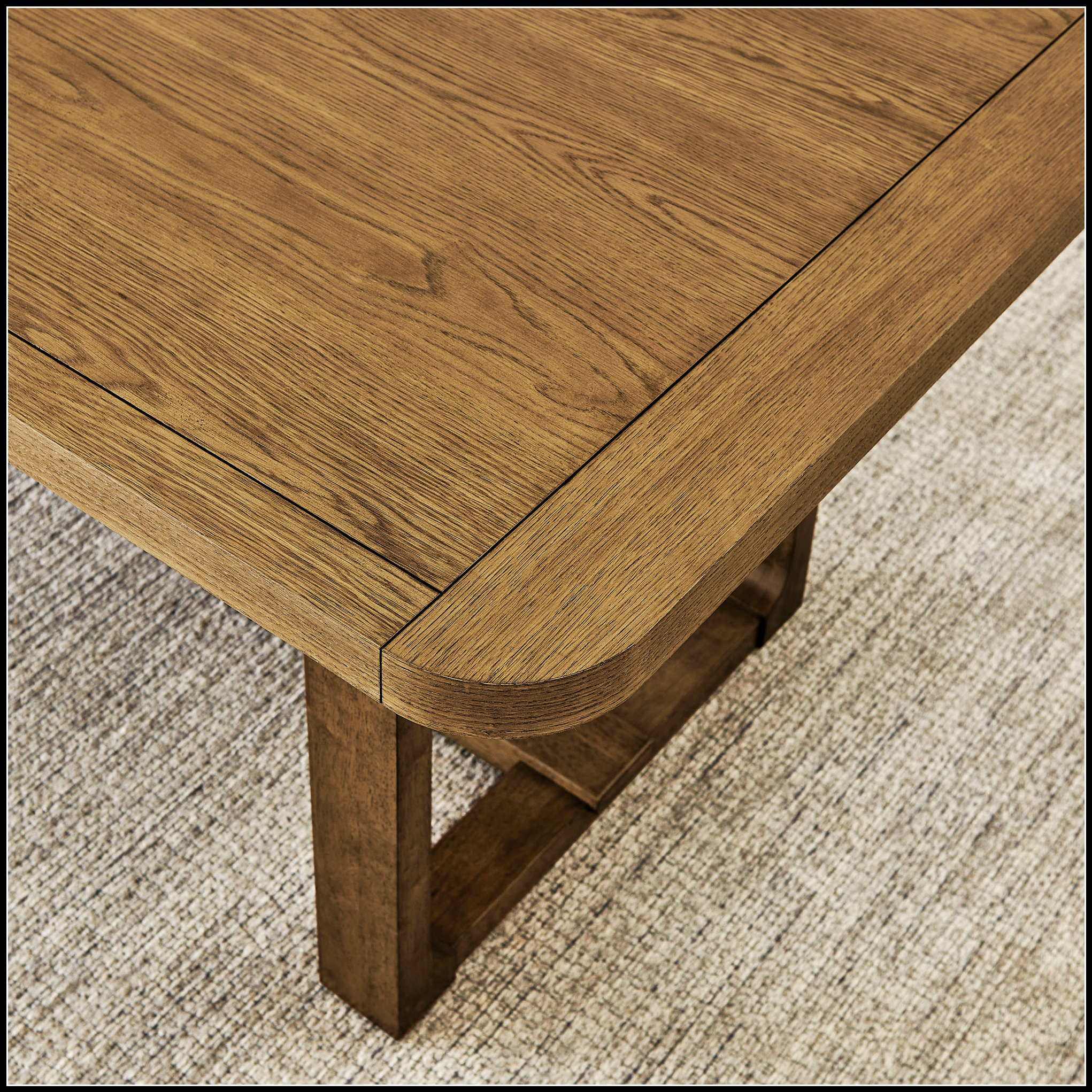 Lark Manor™ Darla 66-Inch Wide Rectangular Walnut Oak Sled Dining Table ...