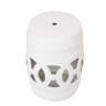 Dakota Fields Elegant Ceramic Drum Stool Timeless White Finish For ...