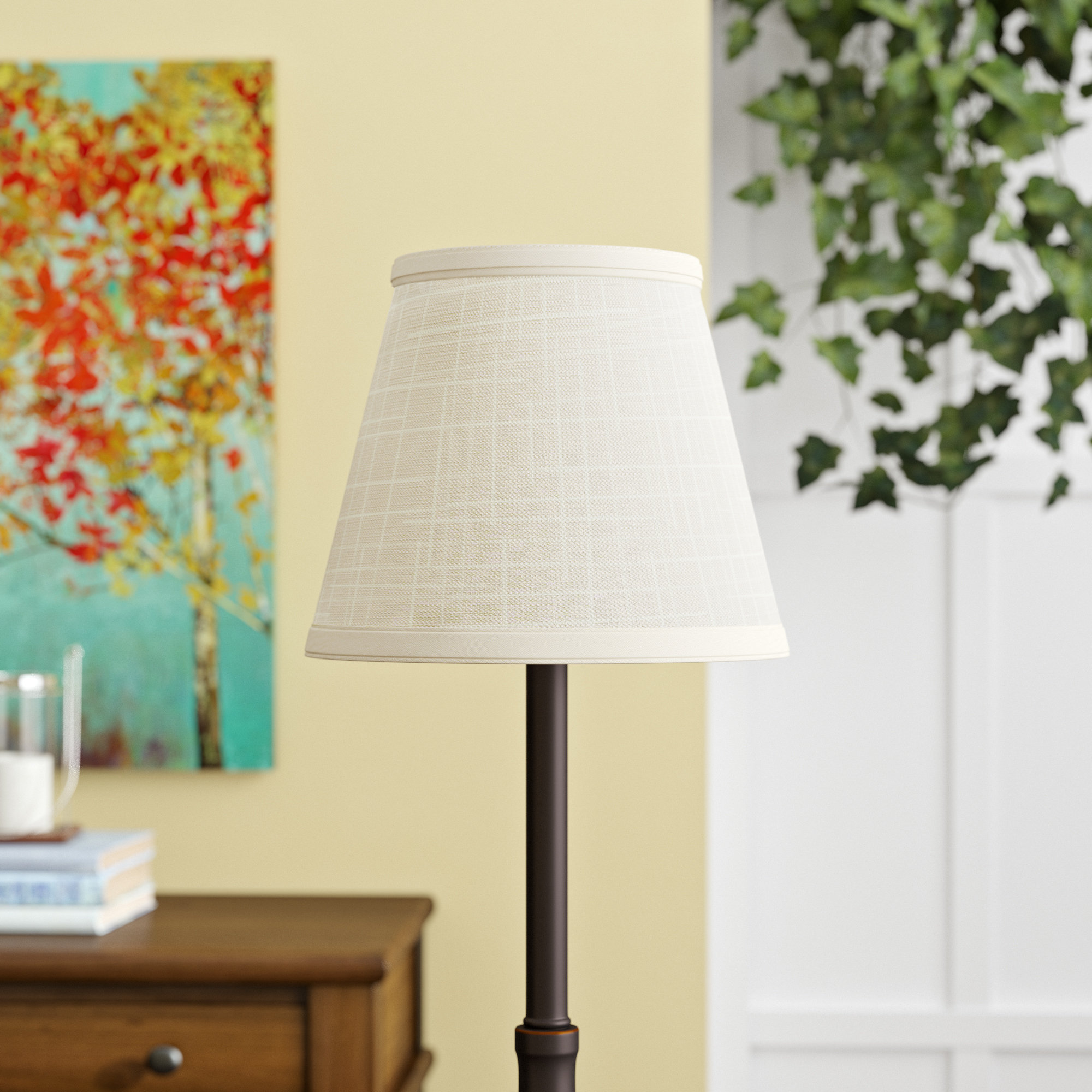 Winston Porter Empire Hardback Lampshade with Bulb Clip, Fabric ...