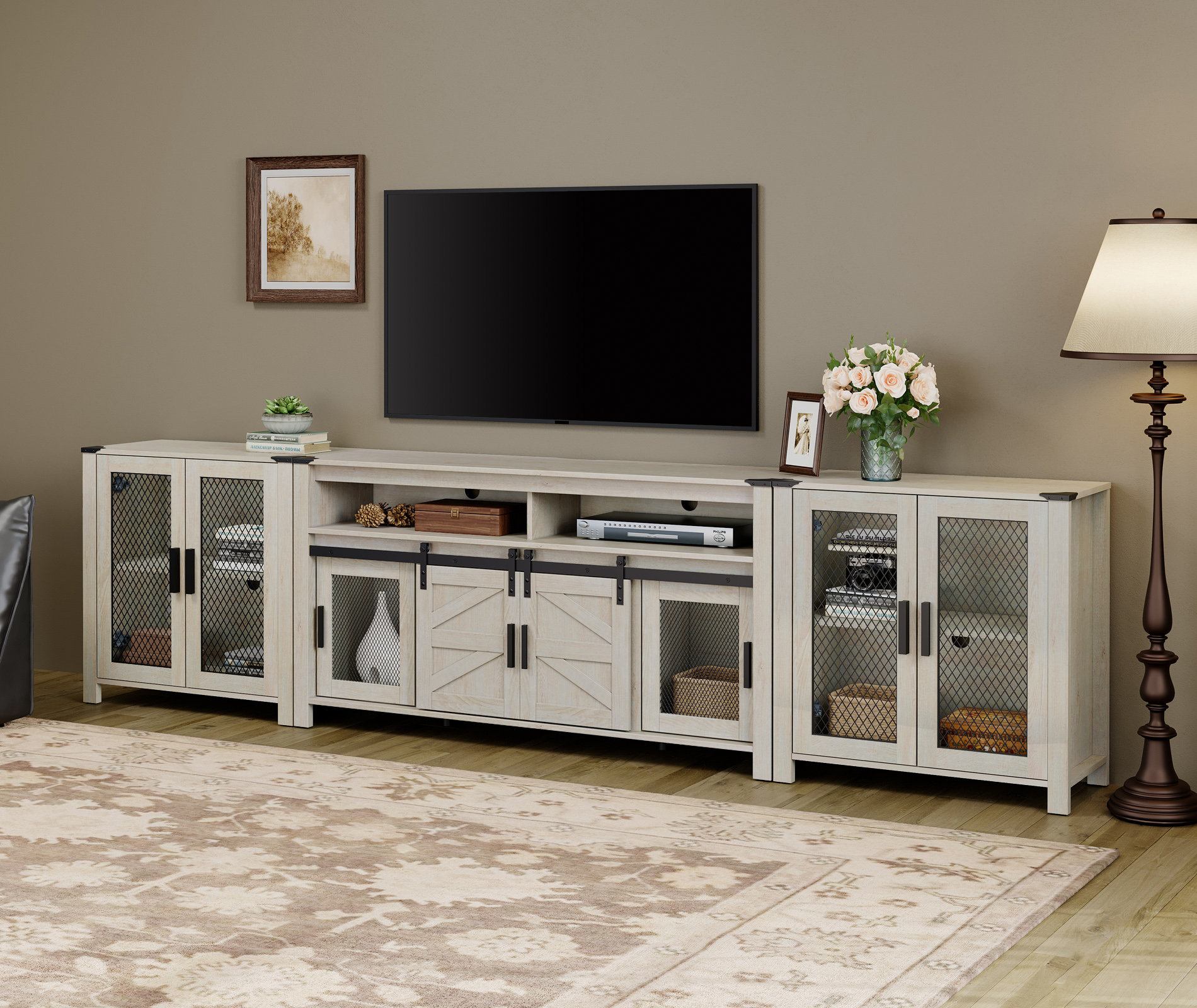 Rosalind Wheeler Red Barrel Studio® 3 In 1 Tv Stand Set For Ups To 100 ...