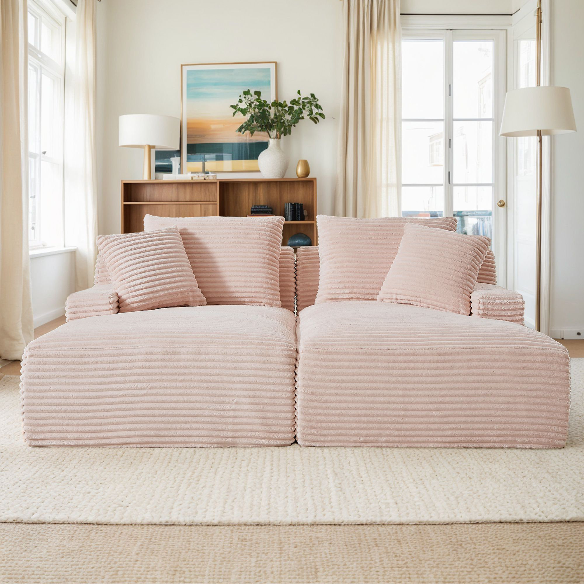 Mercer41 No Assembly Required Upholstery Sleeper Sofa Bed, 2 - Piece ...