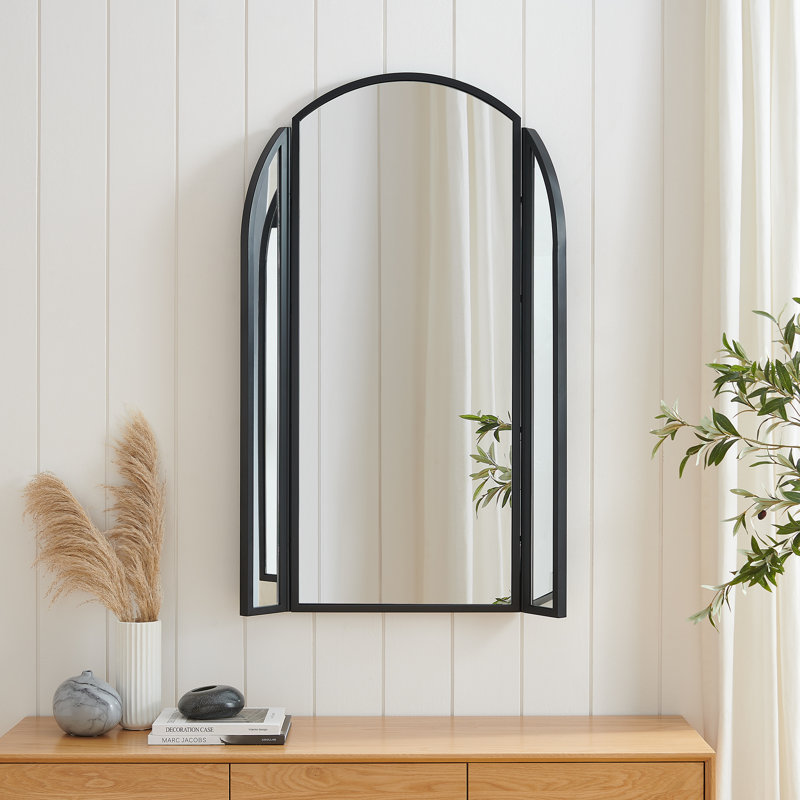 Latitude Run® 48" Arched Wall Mirror with Hinged Sides | Wayfair