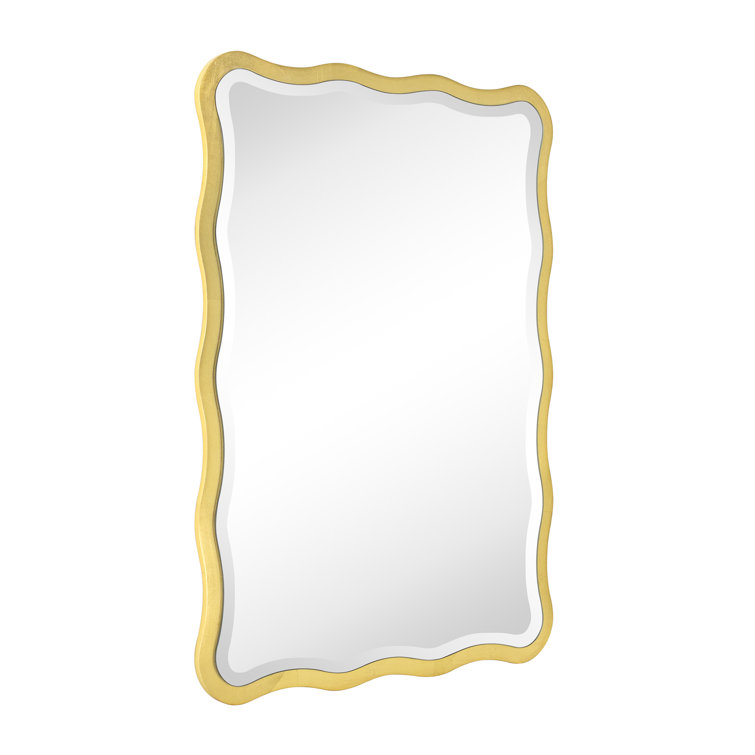 House of Hampton® Johen Antique Gold Foil Bathroom Beveled Mirror ...