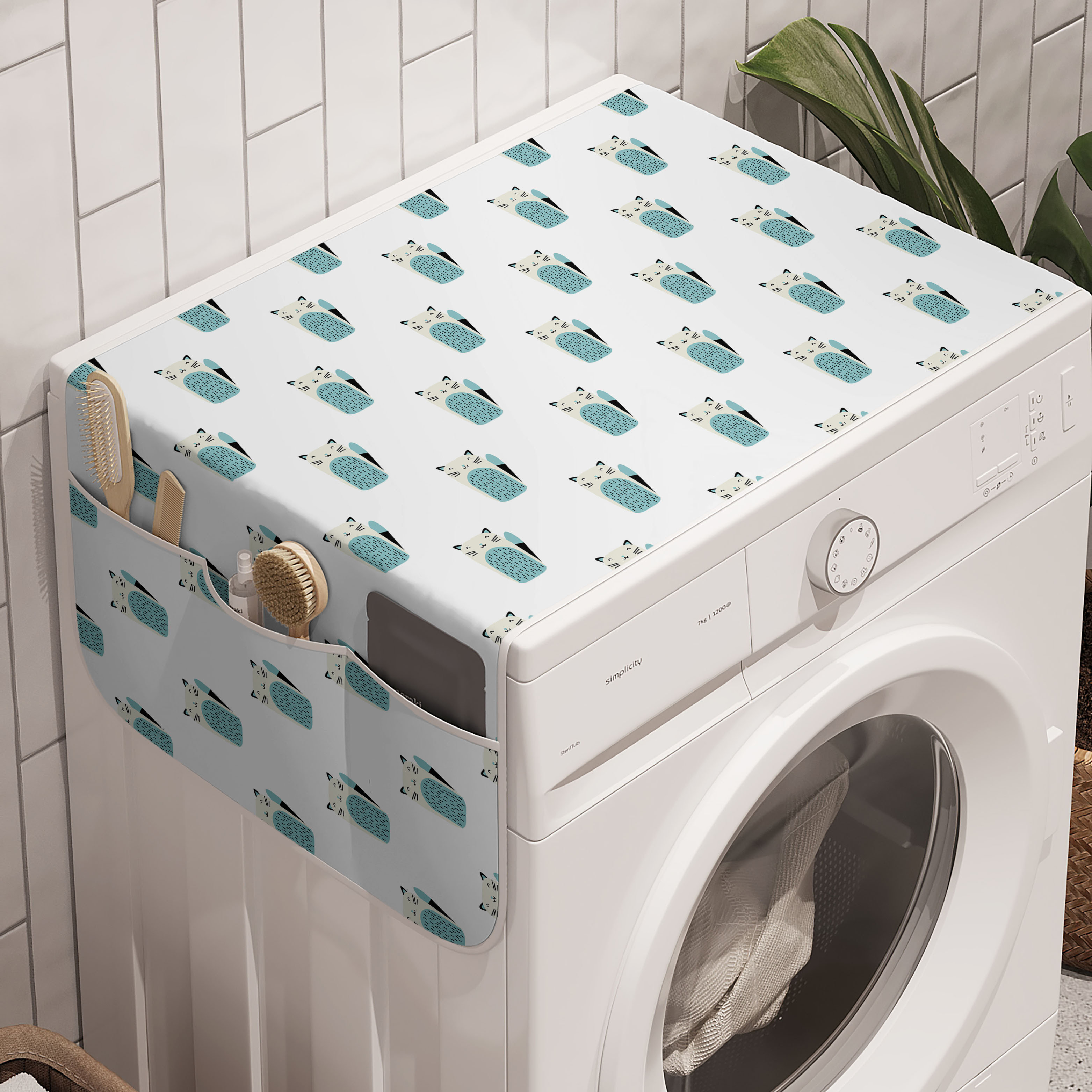East Urban Home Cats Washing Machine Organizer Pack of 2 47" x 18.5 ...
