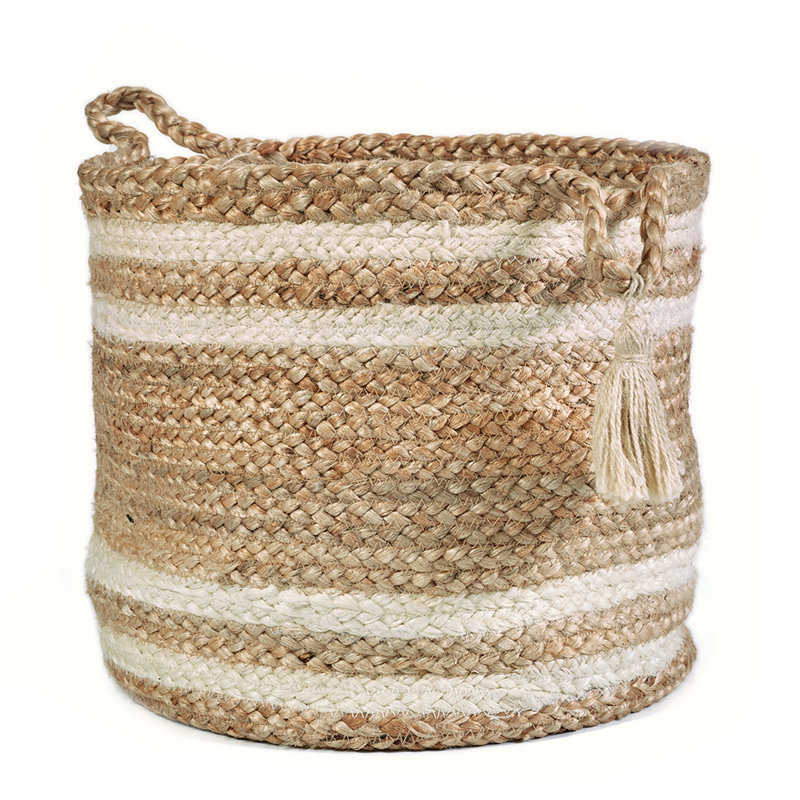 Breakwater Bay Hand-Crafted Natural Jute Basket & Reviews | Wayfair