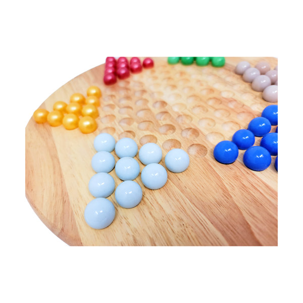John N. Hansen Co. Wood Chinese Checkers Set with Marbles | Wayfair