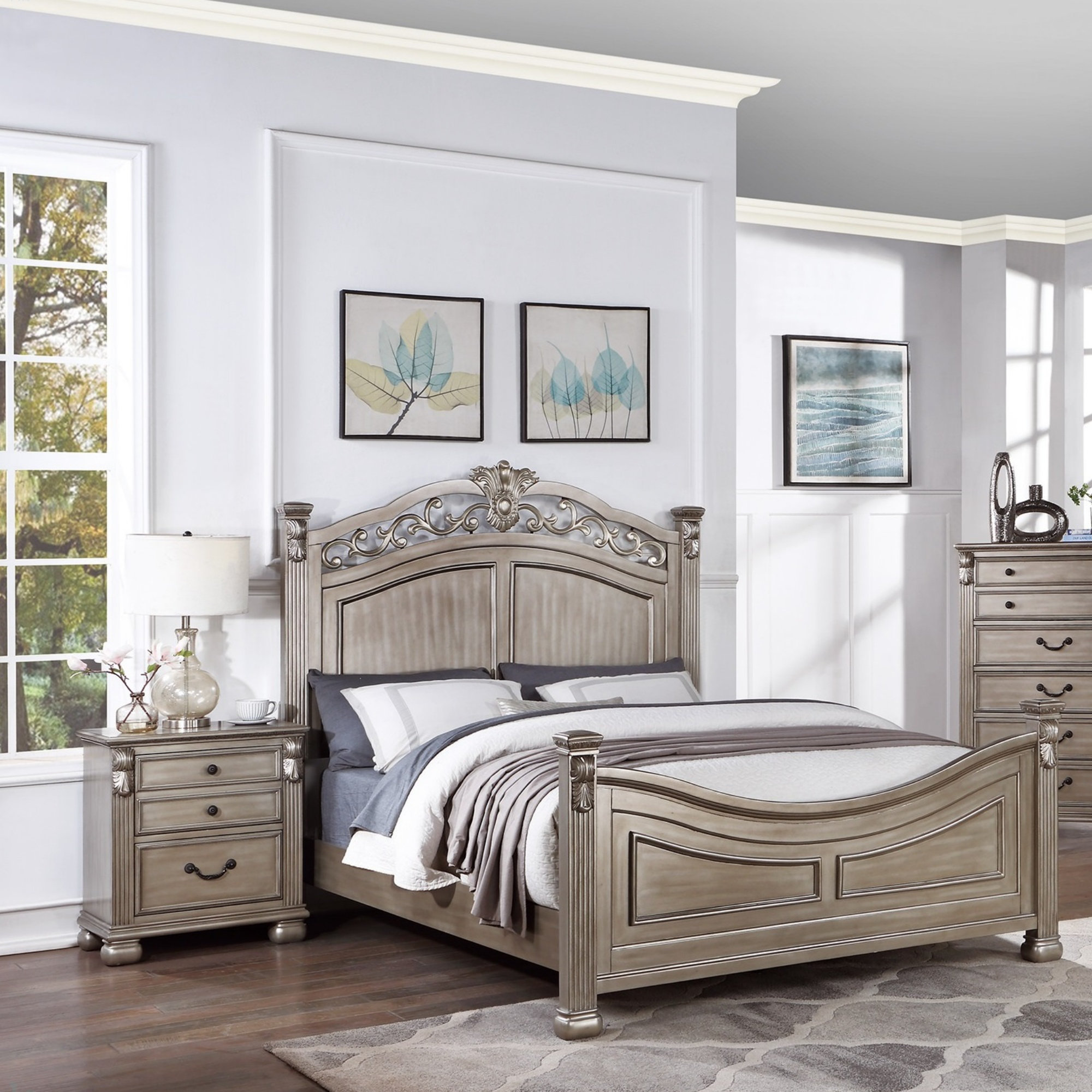 Red Barrel Studio® Formal Traditional 1Pc Eastern Bed Tufted Faux ...