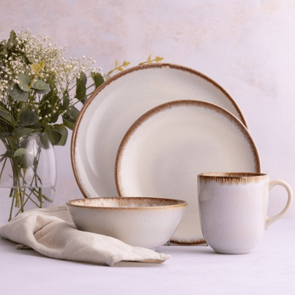 Mason Cash Classic Cream Collection 16 Piece Stoneware Dining Set ...