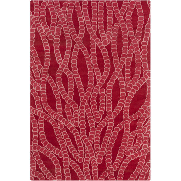 Chandra Allie Hand Tufted Wool Red/Pink Area Rug | Perigold
