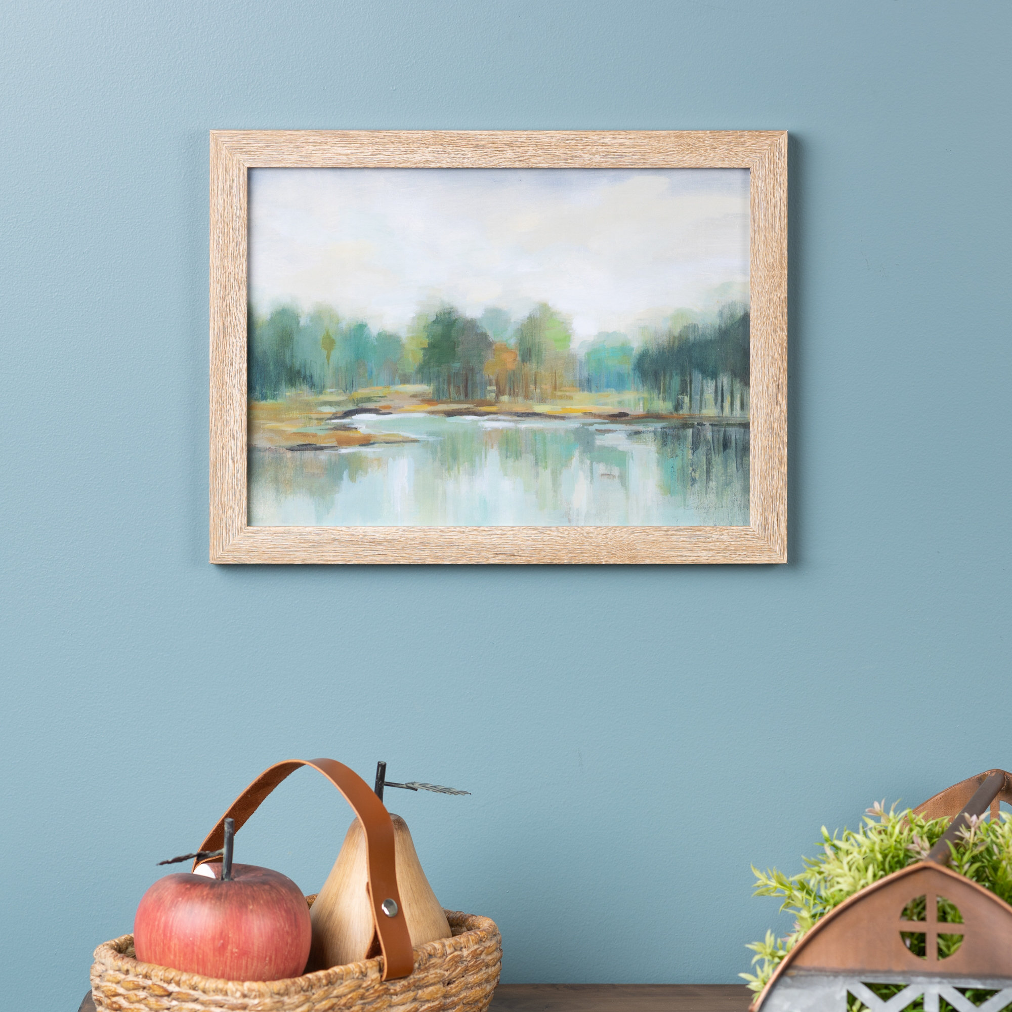 Red Barrel Studio® Framed Lake Landscape Print 15.75"L-88131DS | Wayfair
