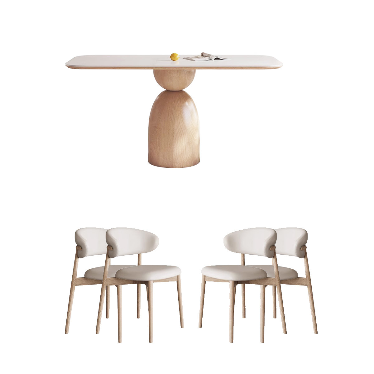 Greyleigh Double-layer Thickened Rock Slab Dining Table - Wayfair Canada