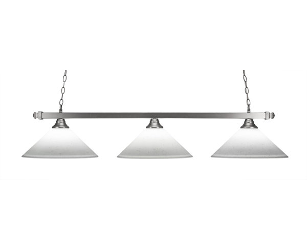 Latitude Run® Square 3 Light Bar Shown In Brushed Nickel Finish With 16 ...