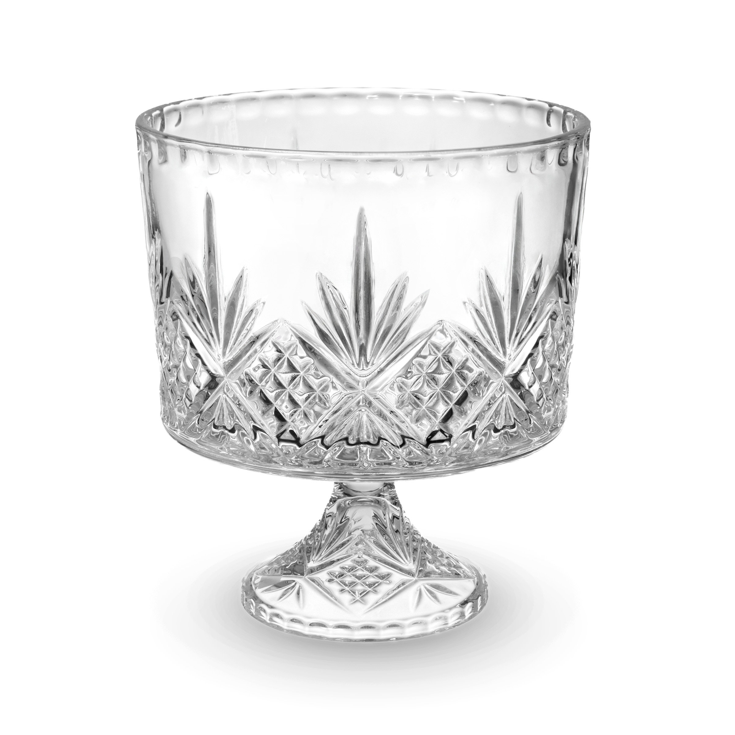 Godinger Silver Art Co Dublin Crystal Dessert Trifle Bowl 143oz ...