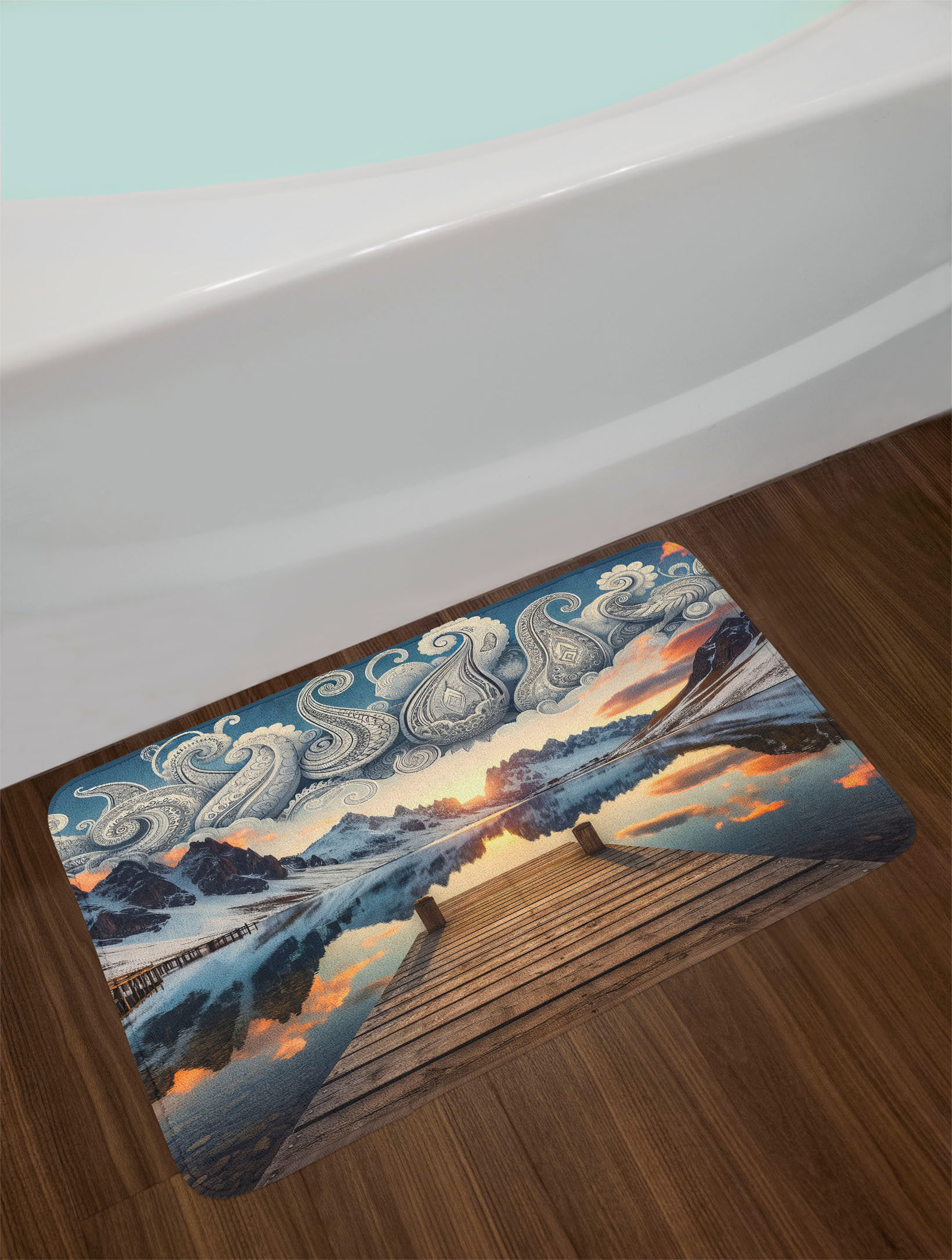 Millwood Pines Chrisinda Mountain Bath Mat | Wayfair