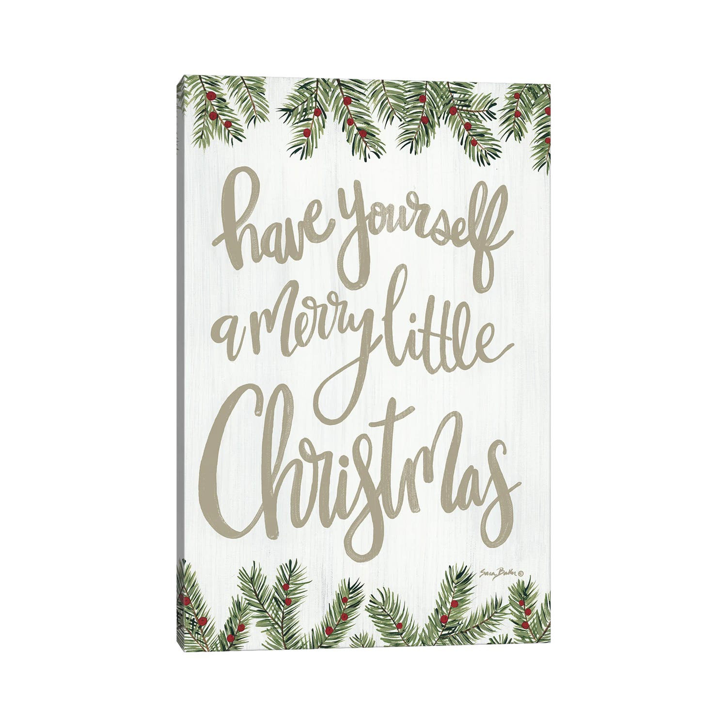 The Holiday Aisle® Merry Little Christmas - Wall Art Print - Wrapped ...