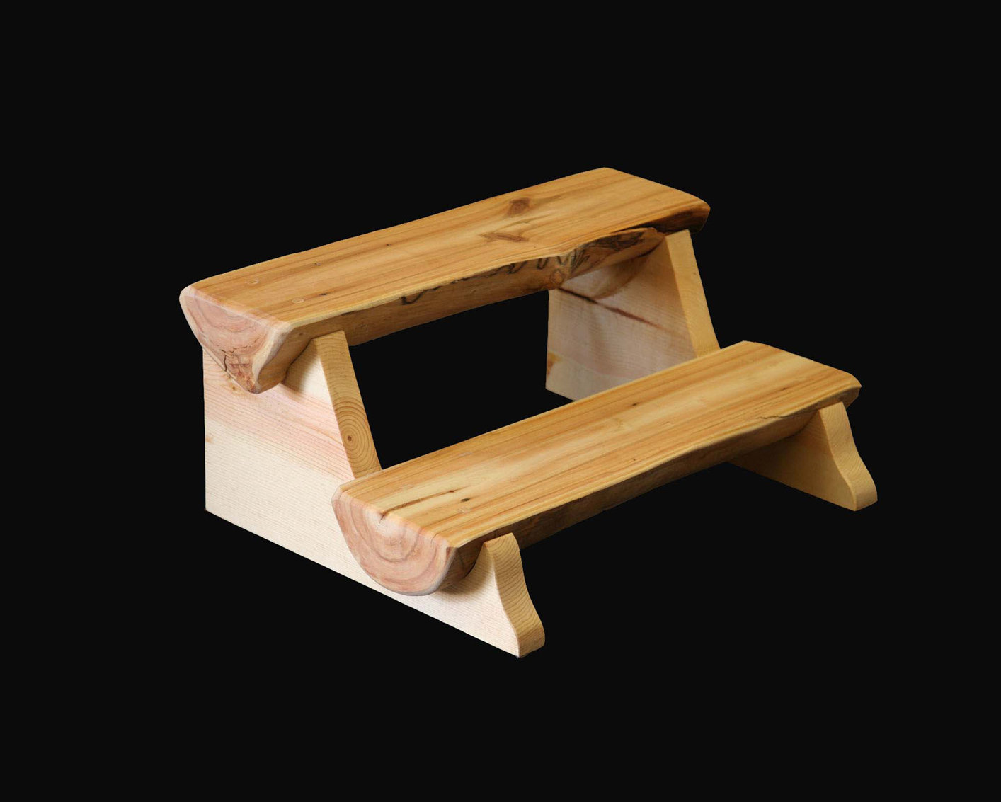 Millwood Pines Amias 2-Step Wood Step Stool with 375 lb. Load Capacity ...
