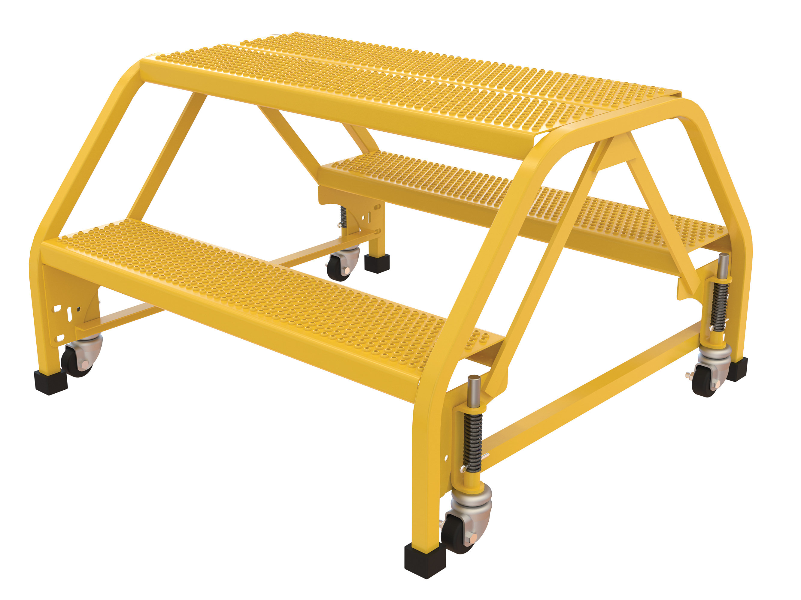 WFX Utility™ Arazia 3 - Step Steel Rolling Step Stool | Wayfair