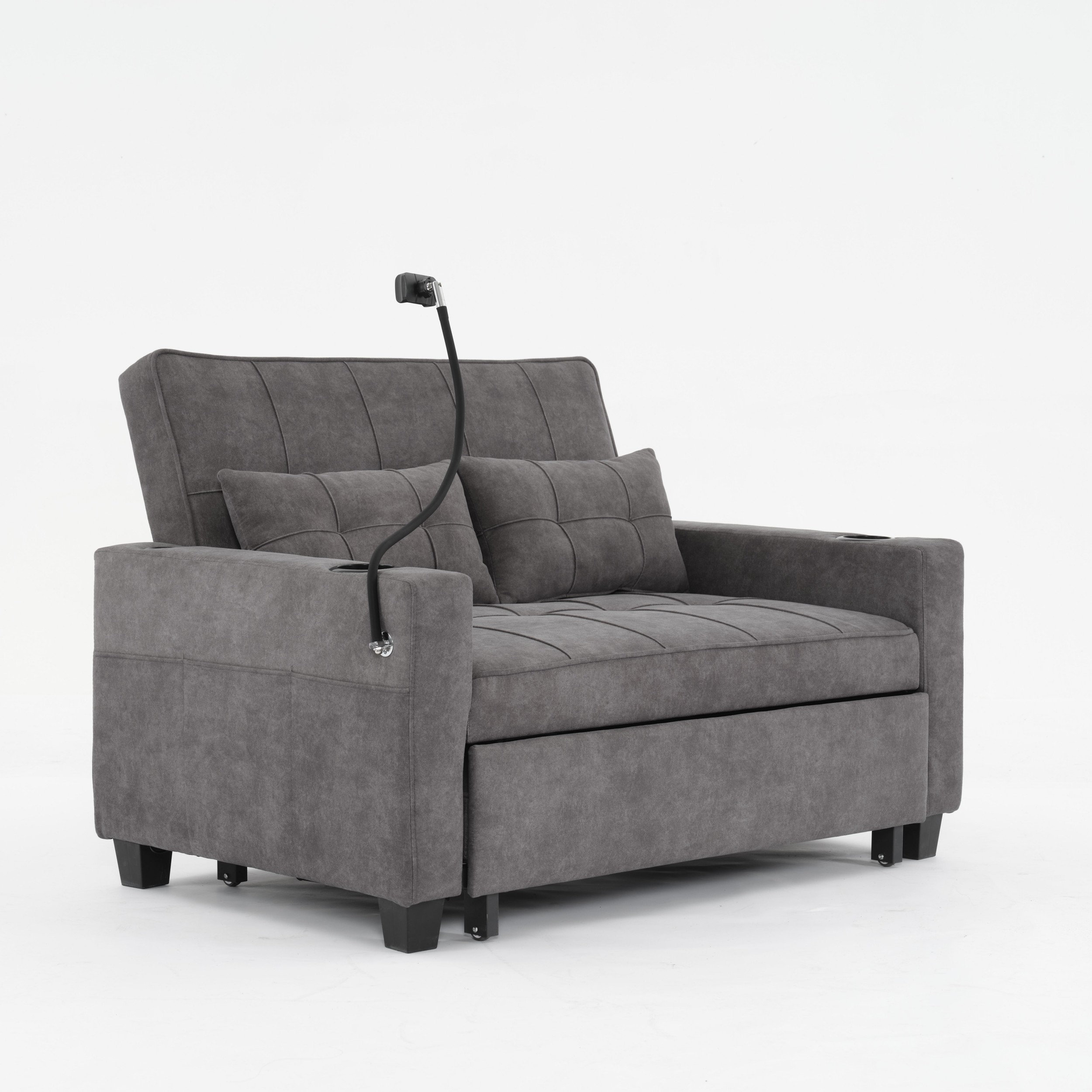 Hokku Designs Pull Out Recliner Chair Bed Convertible 3 in 1 | Wayfair