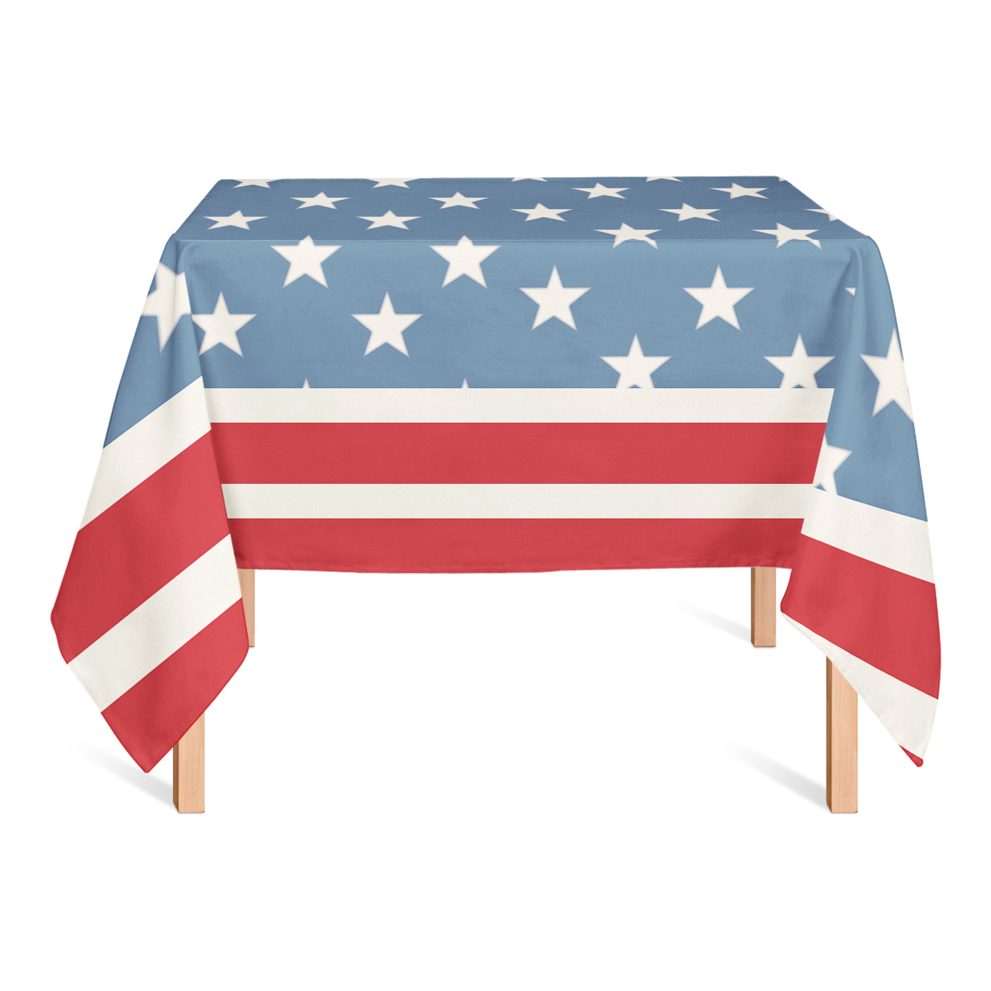 Trinx Red And Blue Stars And Stripes Tablecloth - Wayfair Canada