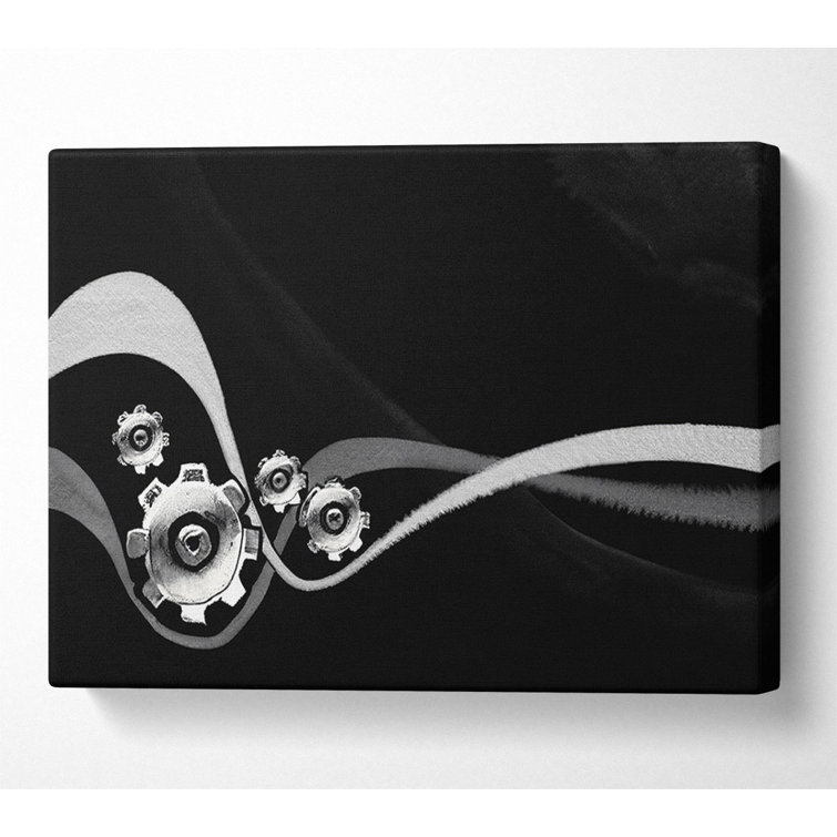 Borough Wharf Silver Cogs Of Time - Wrapped Canvas Art Prints | Wayfair ...