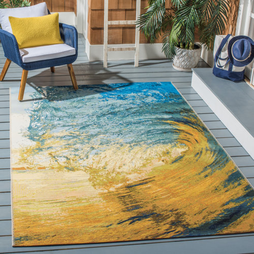7' x 9' Blue Outdoor Rugs You'll Love | Wayfair