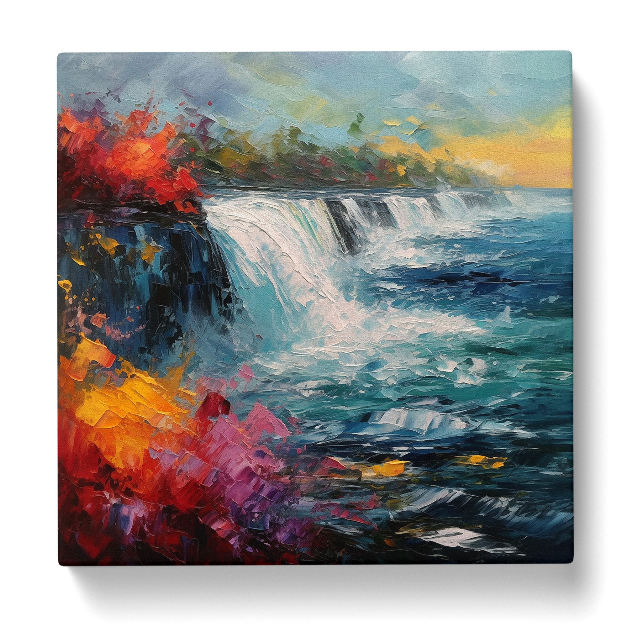 Alpen Home Niagara Falls Palette Knife - No Frame Art Prints | Wayfair ...