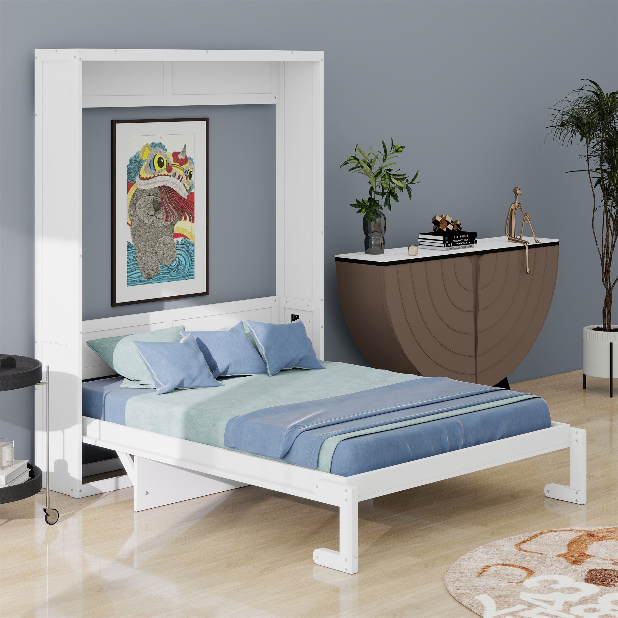 Red Barrel Studio® Murphy Bed With Desk Combo Perfect For Guest Room ...