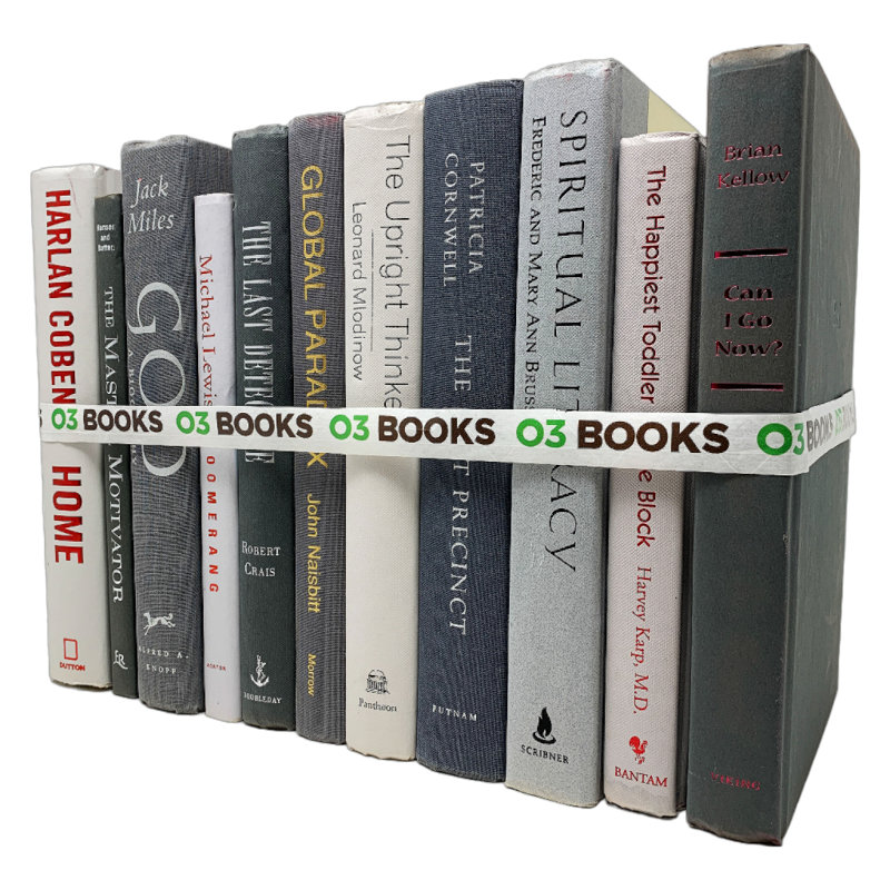 O3 Books Granite Gray Mix Decorative Books | Wayfair