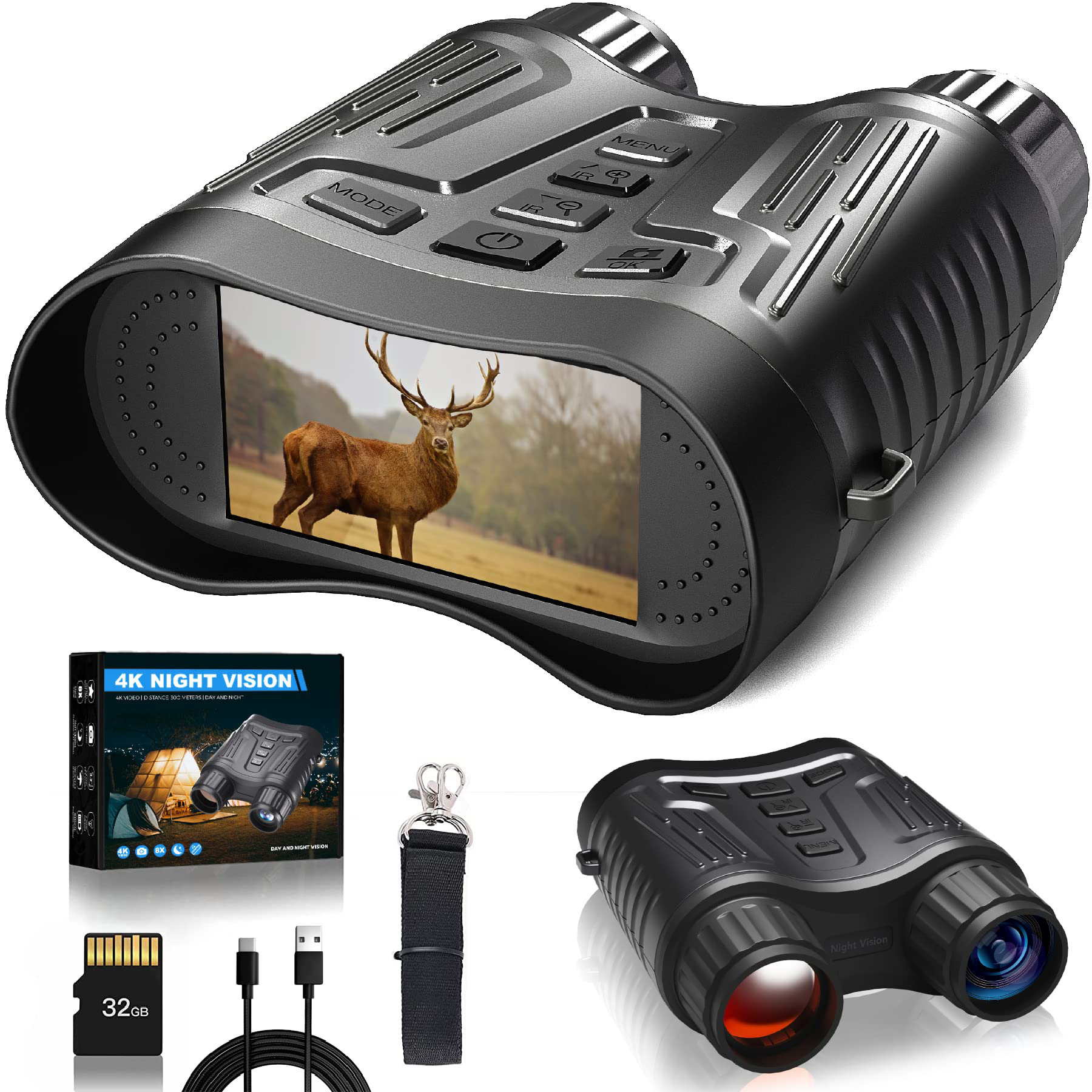 Arlmont & Co. JStoon Night Vision Goggles - Binoculars, Digital IR, 100 ...