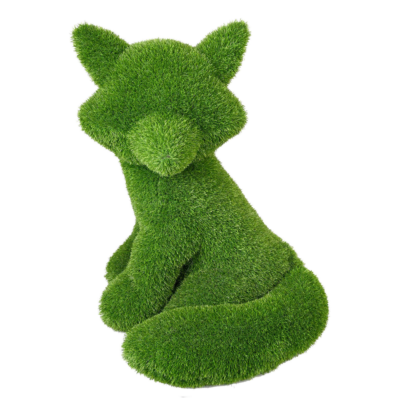 Arlmont & Co. Seyram Fox Animals Artificial Grass Garden Statue | Wayfair